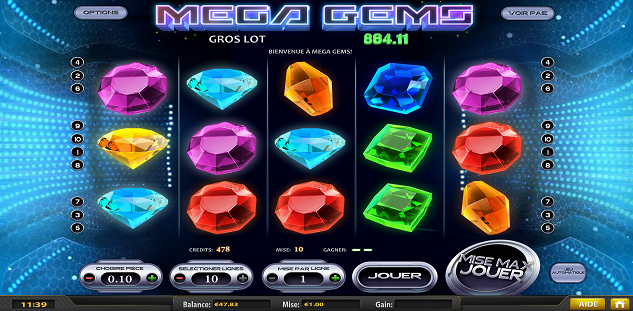 Overzicht van het Mega Gems spel | Casino777 Blog